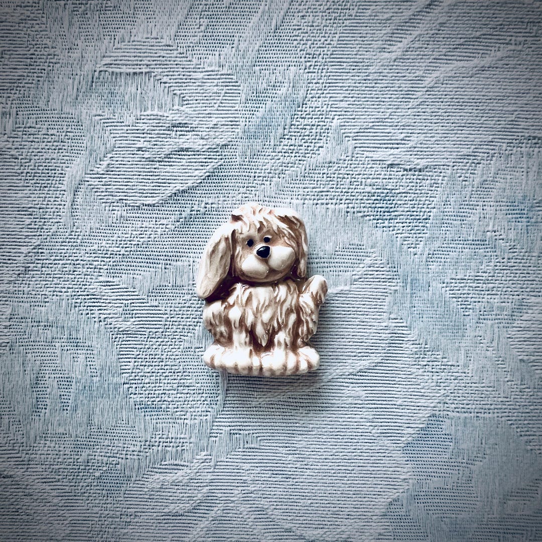 White Ceramic Dog for Mosaic Garden Art, Pet Memorial Stepping Stone ...