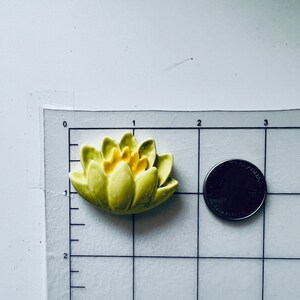 Chartreuse Ceramic Lotus for Garden Mosaic Art, Koi Pond Stepping Stone ...