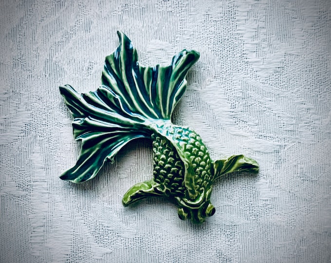 Green Ceramic Koi Fish for Mosaic Garden Art, Koi Pond Stepping Stone ...