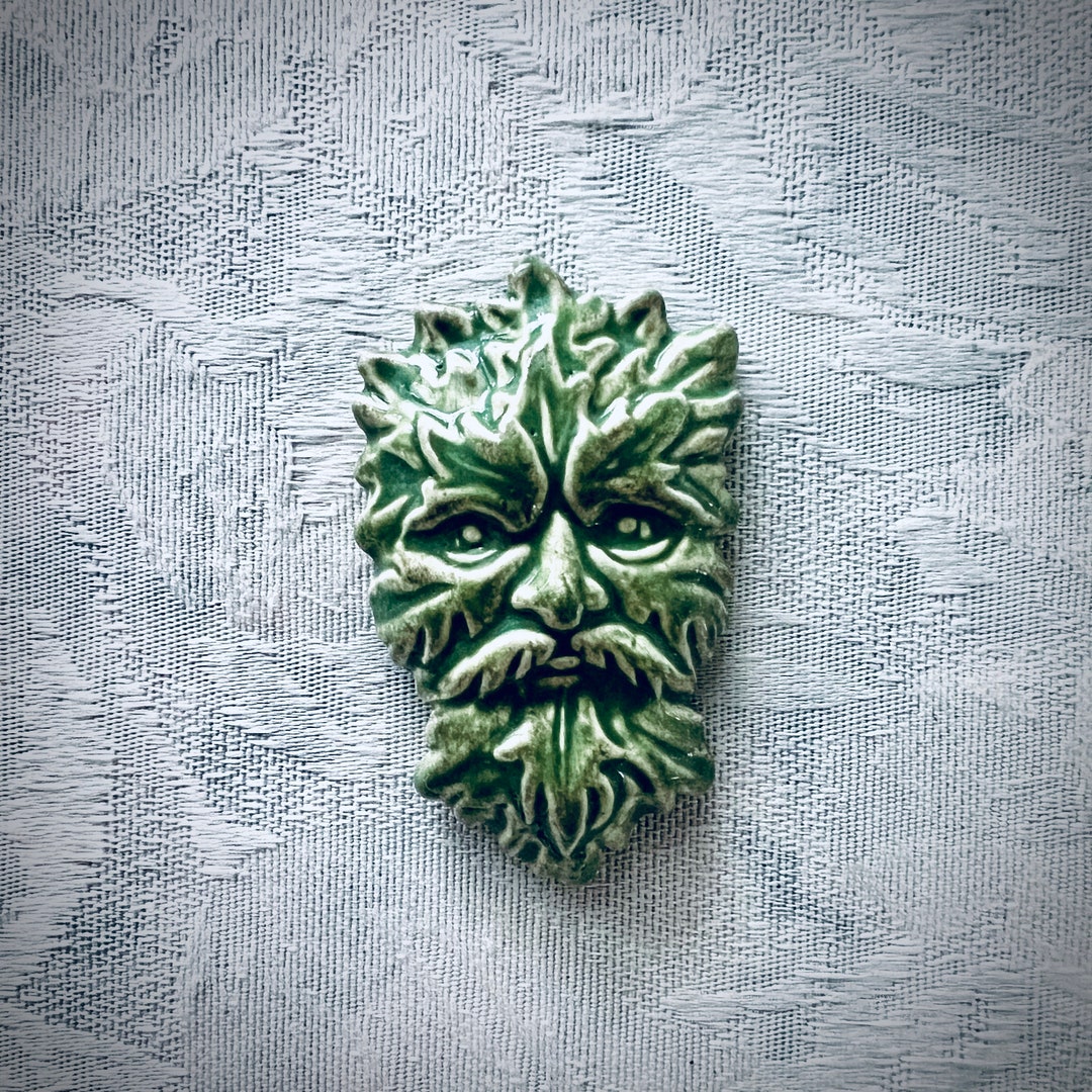 Green Man Ceramic Tile for Mosaic Garden Art, Steppingstone or Patio ...