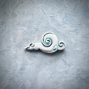 Ceramic Cloud Tile for Mosaic Garden Art, Mixed Media, Hand Painted ...