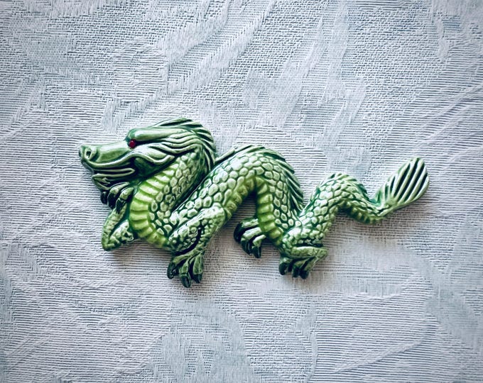 Ceramic Dragon for Mosaic Garden Art, Celtic Dragon, Hand Painted Tile ...