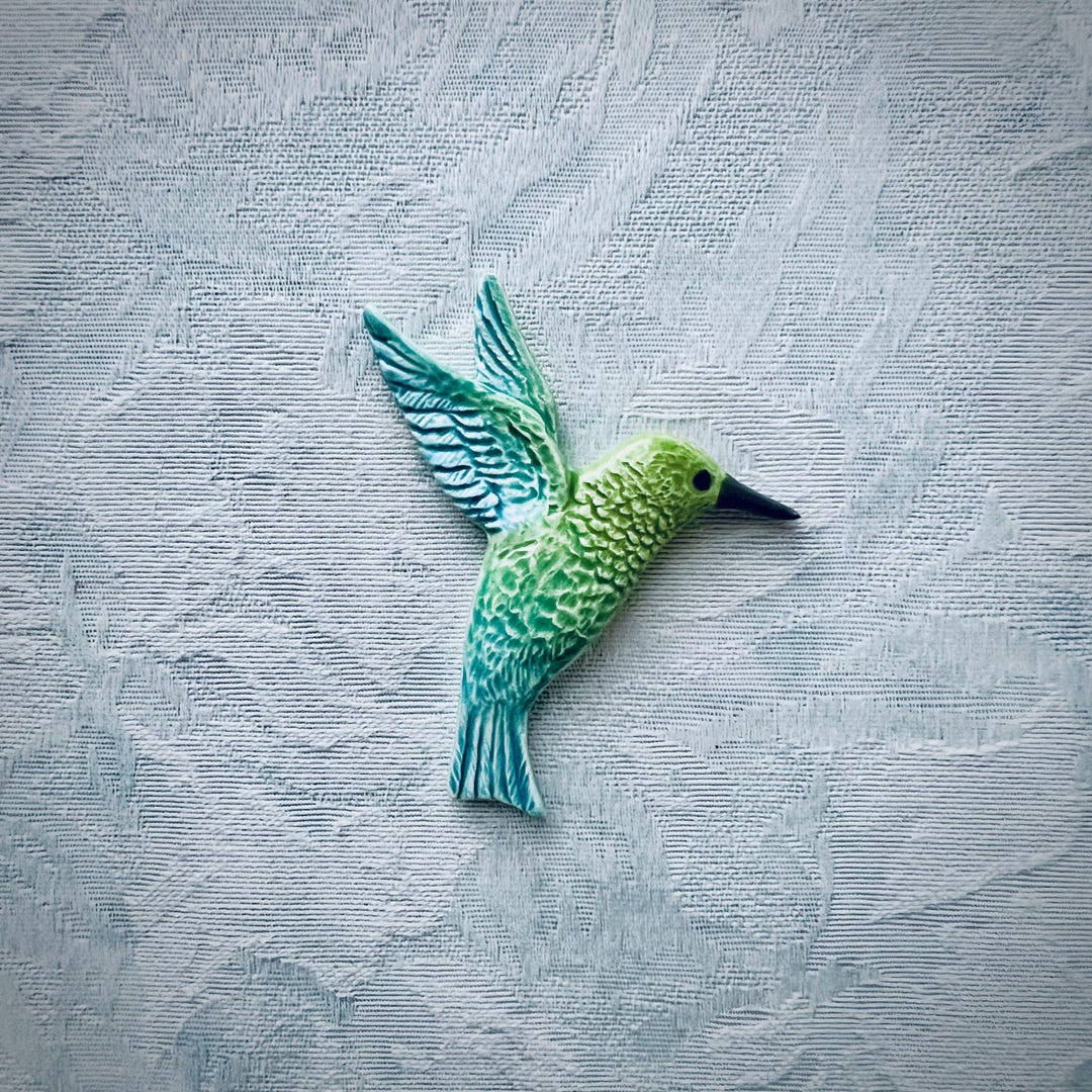 Turquoise/green Ceramic Hummingbird for Mosaic Garden Art, Stepping ...
