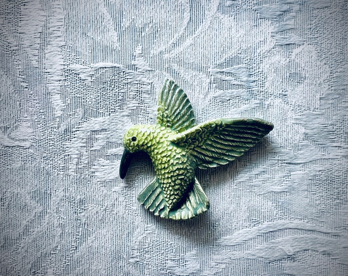 Green Ceramic Hummingbird for Mosaic Garden Art, Stepping Stone or Bird ...