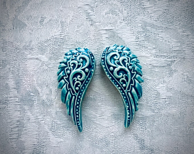 Ceramic Angel Wing Tiles for Mosaic Garden Art, Spiritual Stepping ...