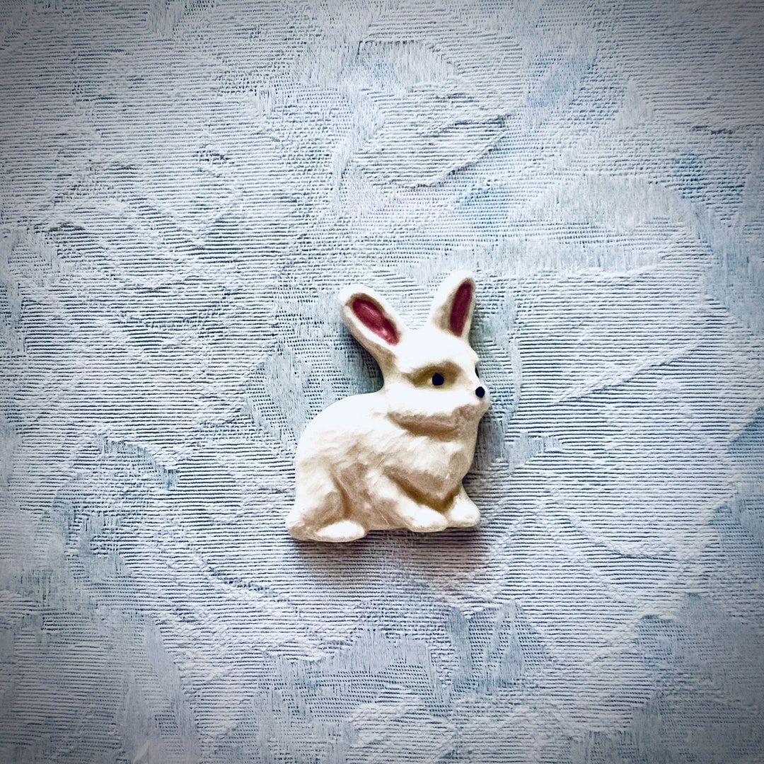 White Ceramic Rabbit for Mosaic Garden Art, Bunny Stepping Stone, Hand ...