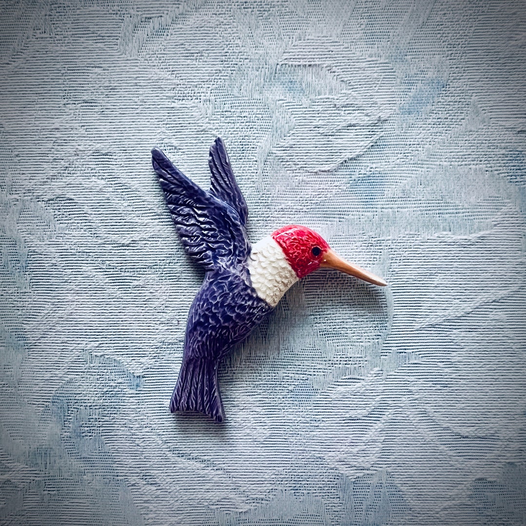 Purple Ceramic Hummingbird for Mosaic Garden Art, Stepping Stone or ...