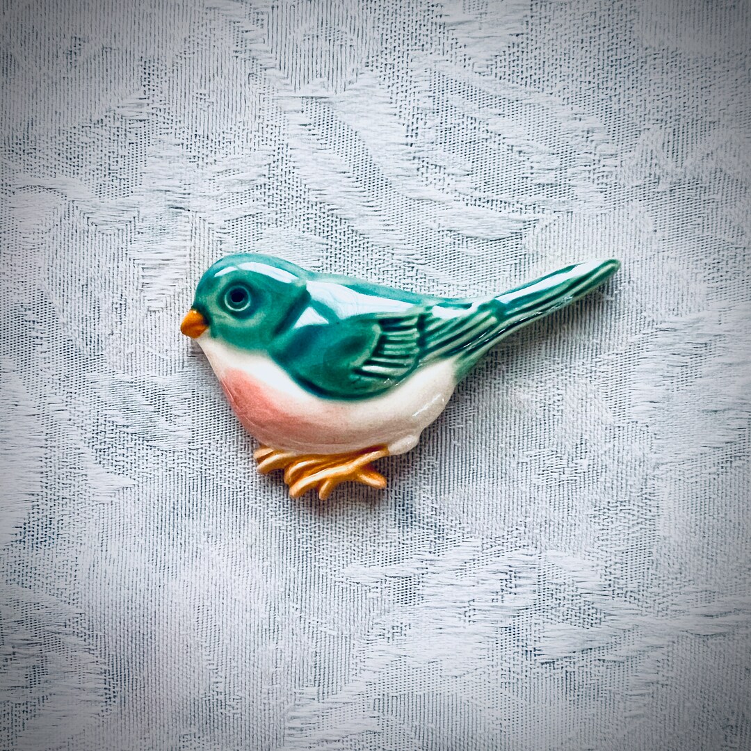 Turquoise Ceramic Bird Tile for Mosaic Garden Art Stepping - Etsy