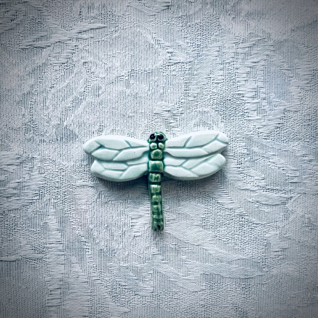 Ceramic Dragonfly Tile for Mosaic Garden Art Hand Painted - Etsy