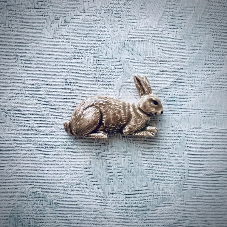 Beige Ceramic Rabbit for Mosaic Garden Art, Bunny Stepping Stone, Hand ...