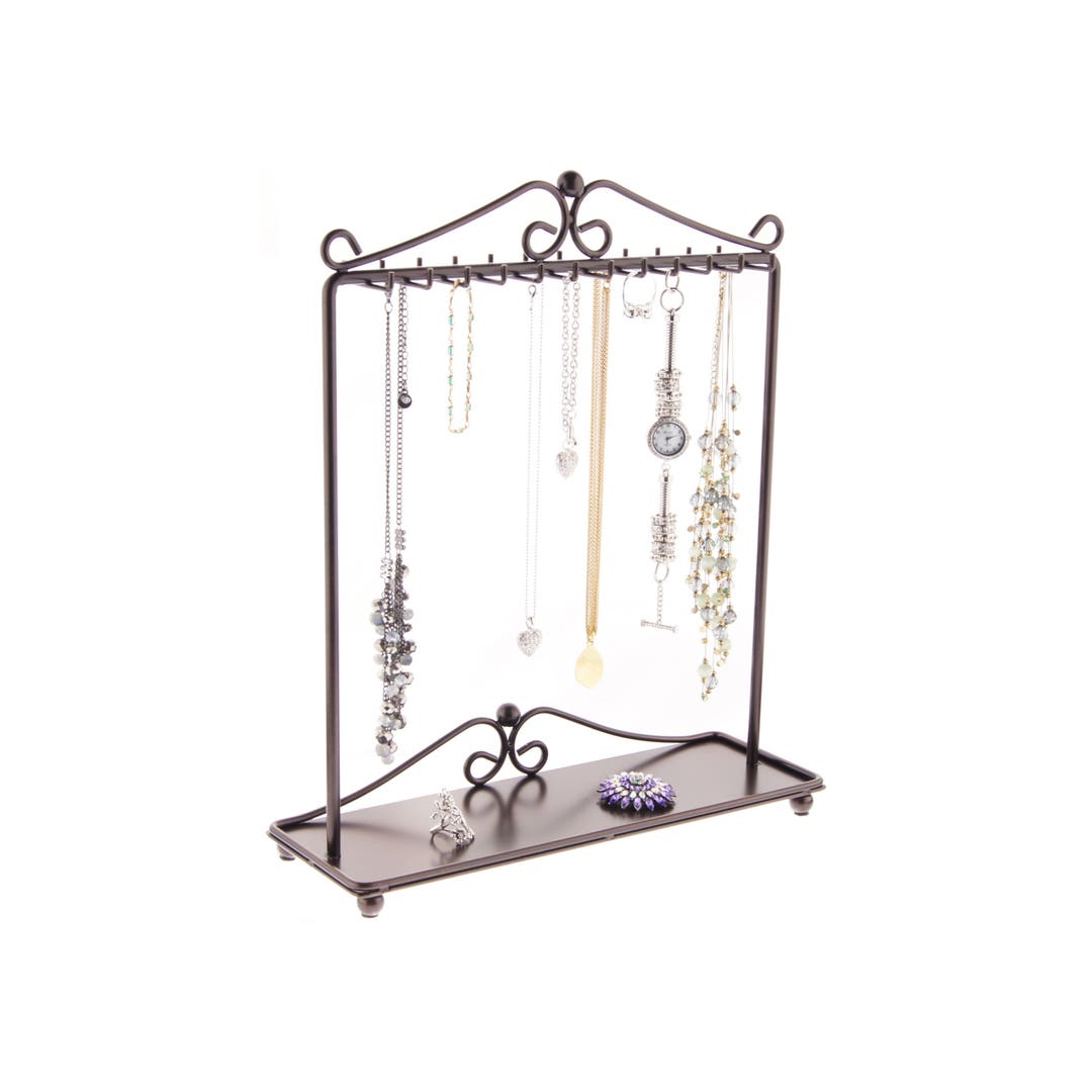 Necklace Holder Tree Stand Jewelry Organizer Display Storage Vintage ...