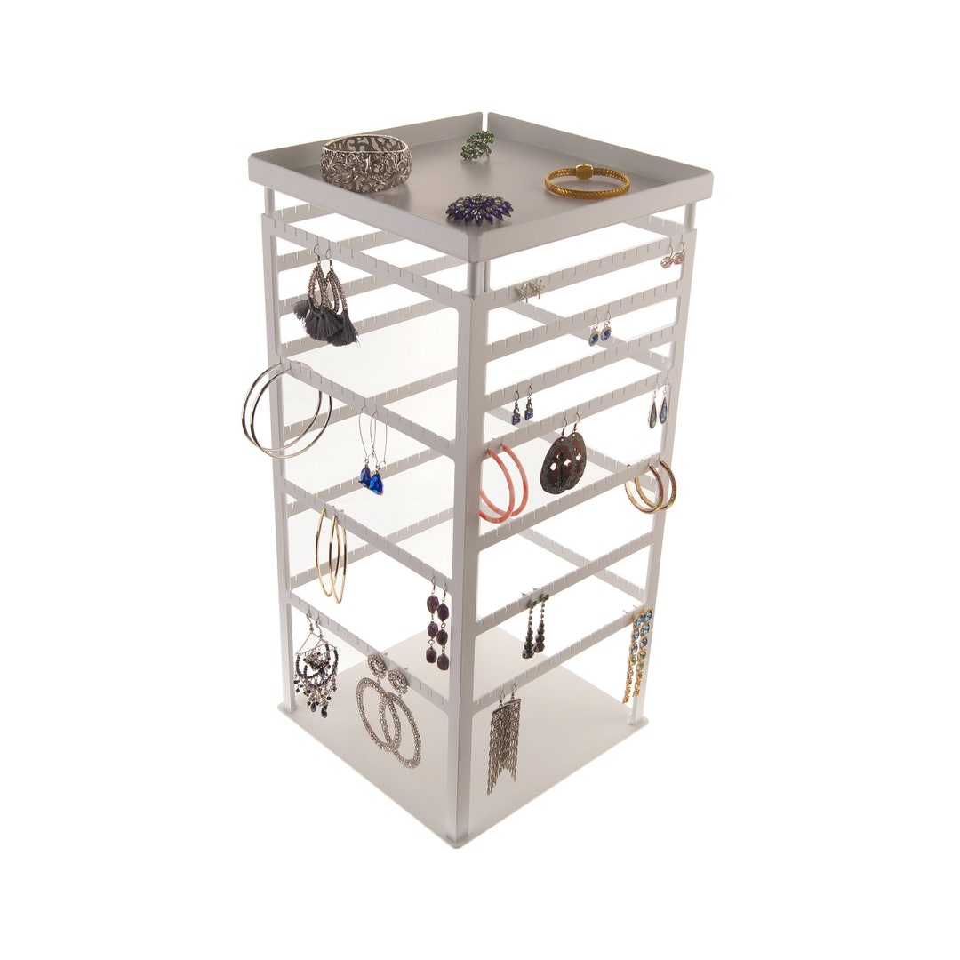 360 Rotating Jewelry Display Stand Hoop Stud Dangel Earring Jewelry ...