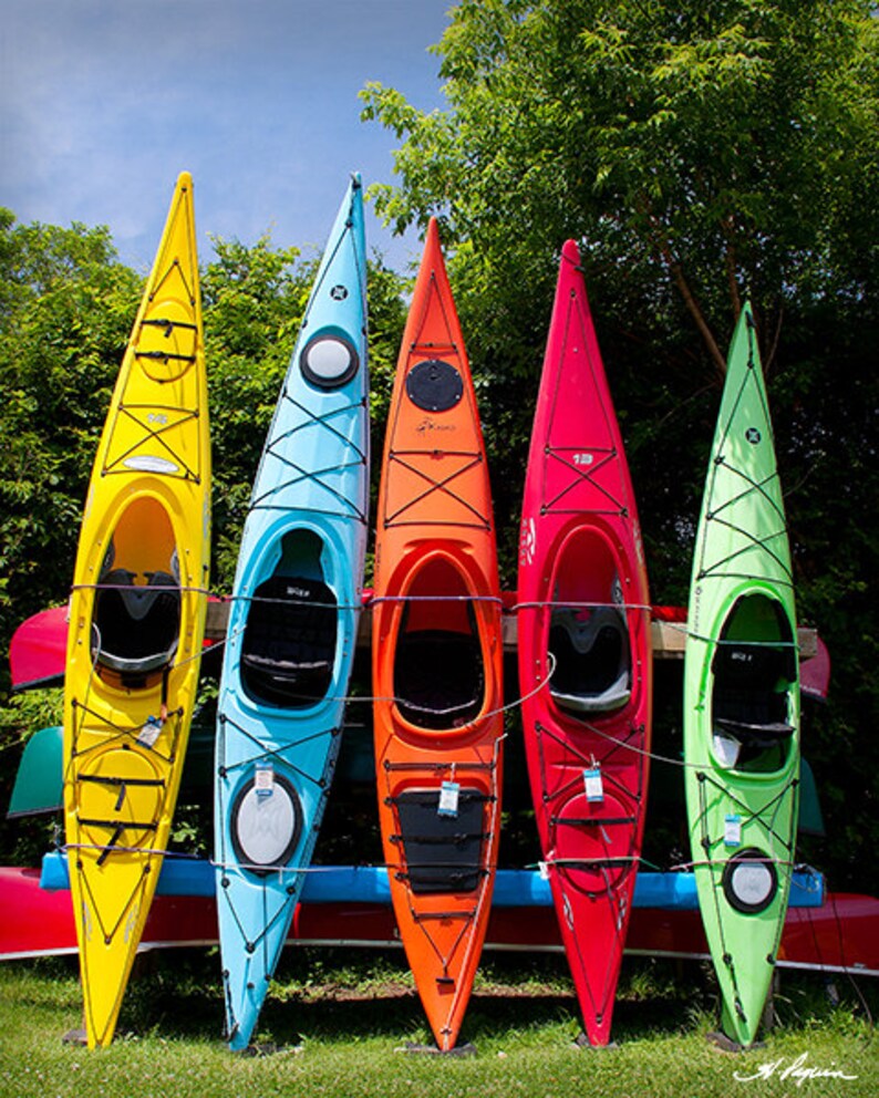 Kayaks Rainbow 8x10 PRINT Wall Decor Artwork Fine Photo Room - Etsy