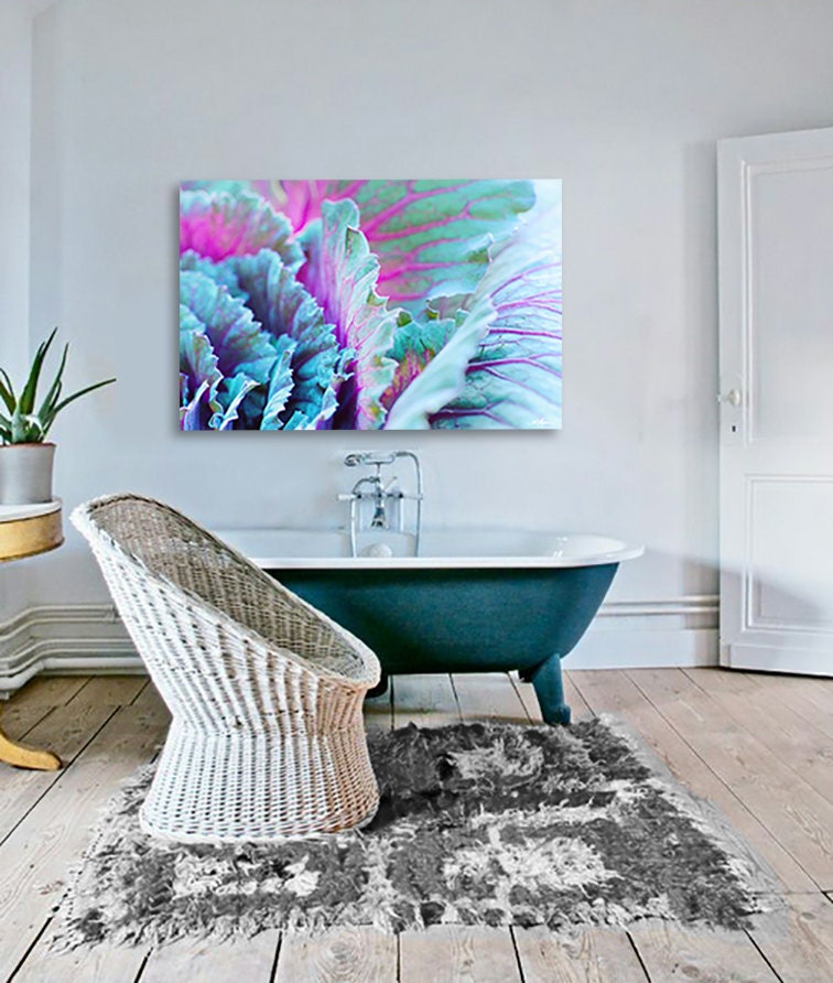 Flowering Cabbage PRINT and CANVAS Gallery Wrap Flower Elegant - Etsy