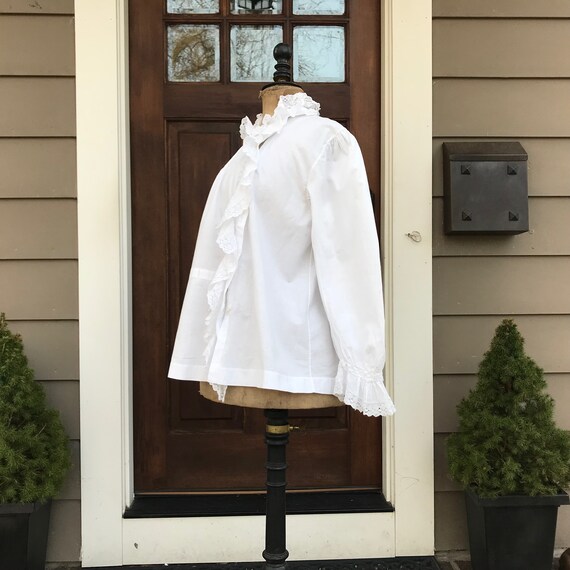 French Chemise Trousseau Blouse, Ruffle Peasant Shirt… - Gem