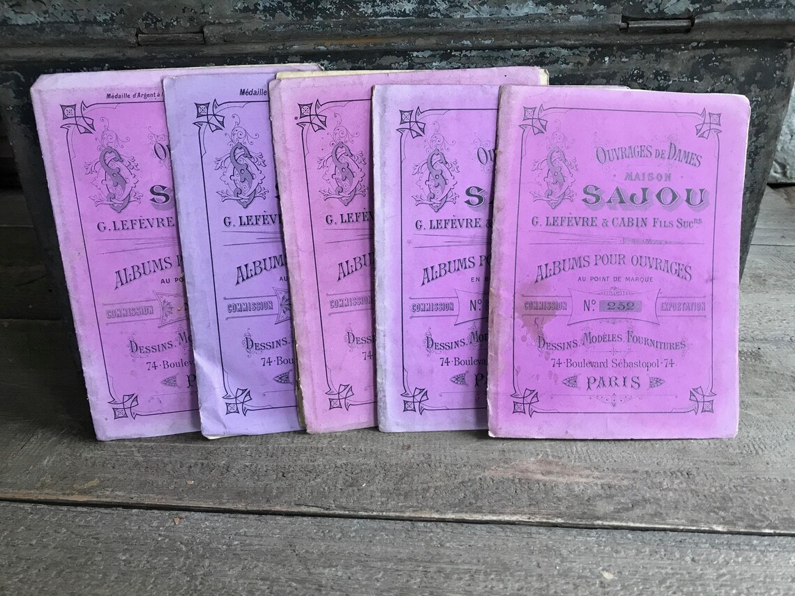 1900s French Embroidery Pattern Booklet, Paris, Maison Sajou, Broderies ...