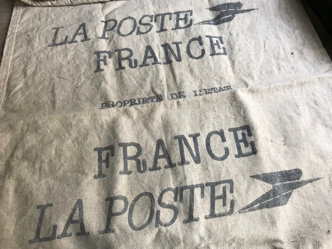French La Poste Sack, Large Postal Bag, Cotton, Hemp, Upholstery Sewing ...