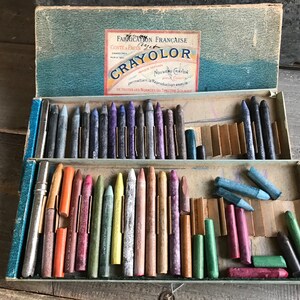 French Crayons, Original Box, Sketching Crayons, Made in France, Art ...