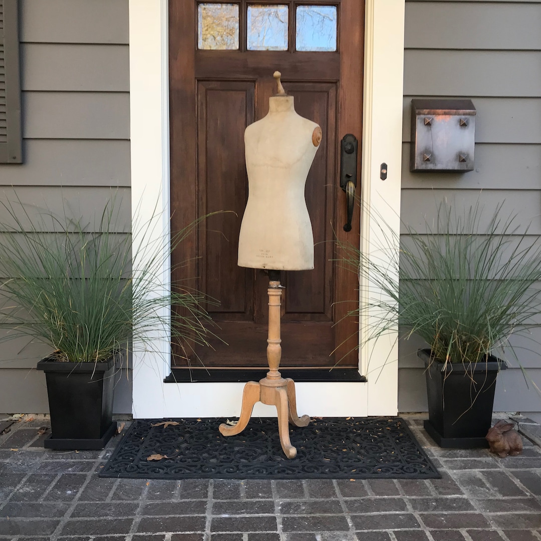 Antique French Stockman Mannequin, Paris, Dress Makers Form, Wood Stand ...