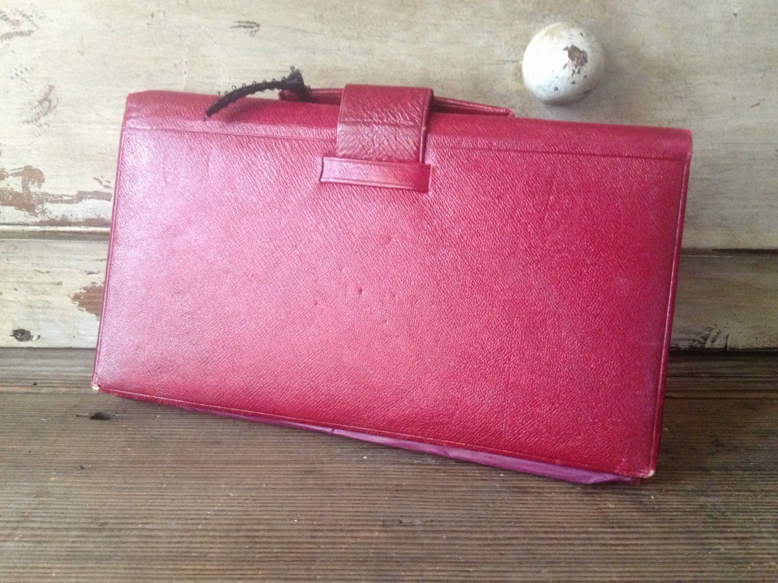 Red Leather Journal Original Skeleton Key, Book Cover, English Oxblood ...