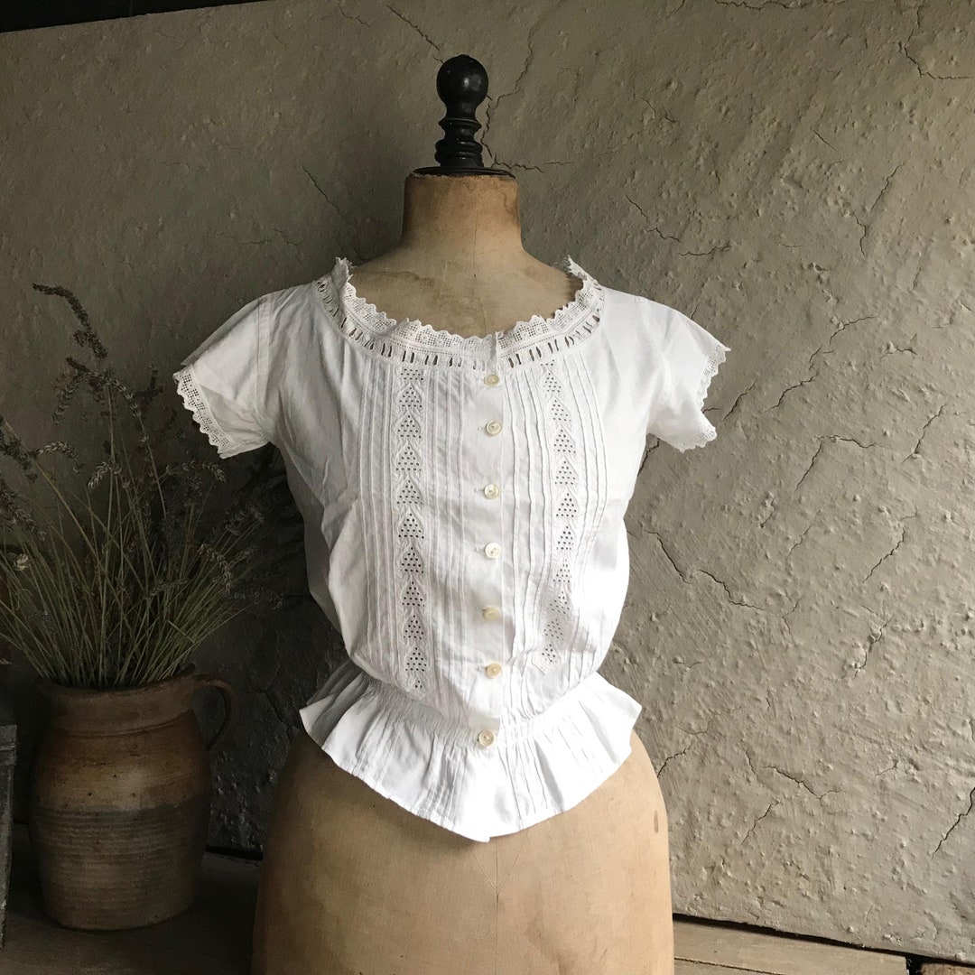 French Lace Cache Corset, Camisole, Wasp Waist, Lawn Embroidery Work ...