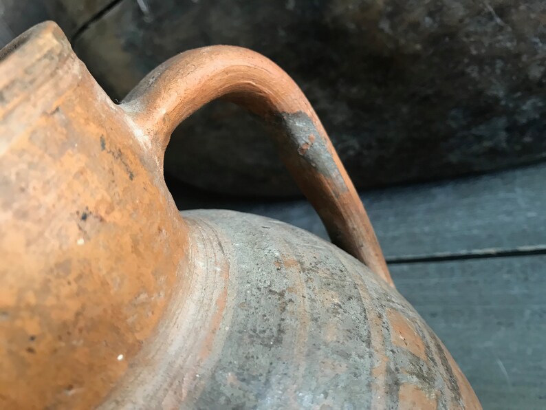 Antique Pottery Jug, Pitcher, Vase, Redware, Folk Art, Tribal, Rustic ...