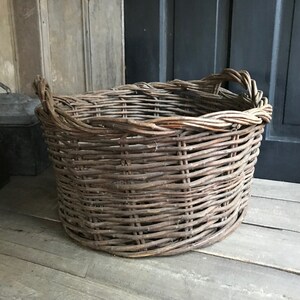 Rustic Farmhouse Basket, Large Willow Harvest Flower Garden Basket ...