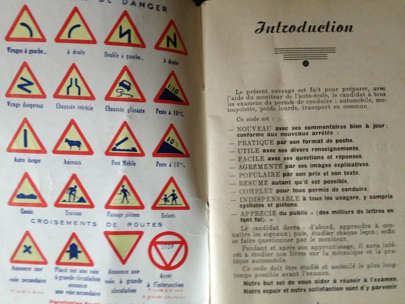 1954 Paris French Road Code Rules Book Illustrations - Etsy