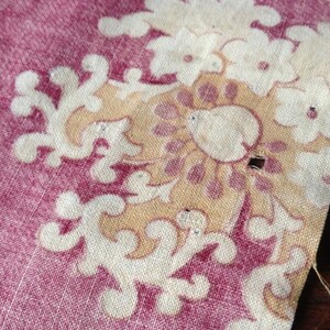 Red Floral Print Fabric, French Art Nouveau Bold 1900, Sewing Projects ...