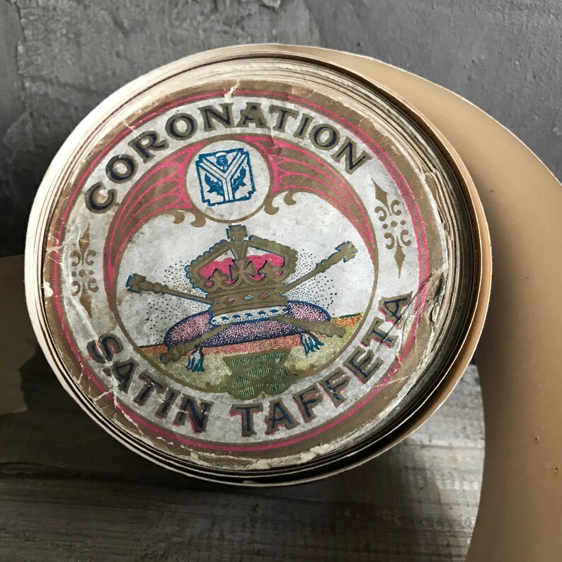 Antique Silk Taffeta Ribbon Trim Chestnut Brown Coronation | Etsy