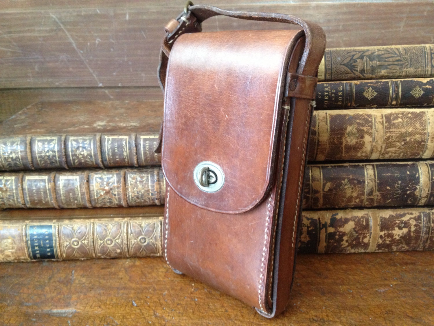 Rustic Leather Camera Case Made in England Brown Leather | Etsy