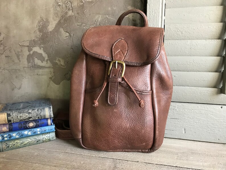 Leather Backpack Rucksack Chestnut Brown Size Medium - Etsy