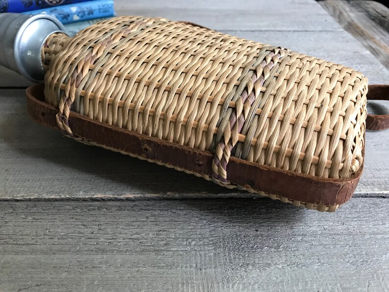 French Wicker Water Flask Lourdes Spa Bottle French | Etsy
