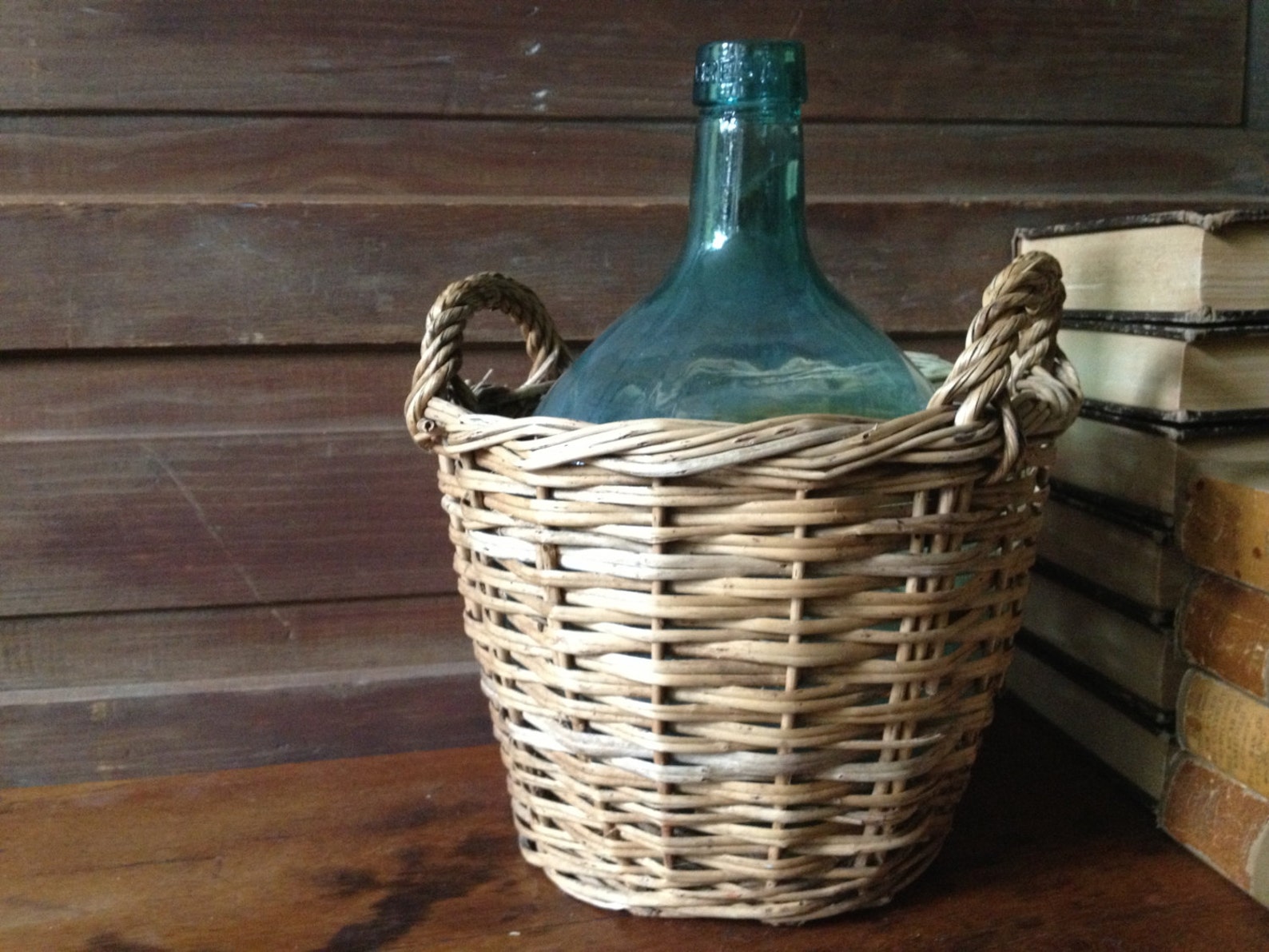 Spanish Wine Bottle Basket Viresa Glass Demijohn Original | Etsy