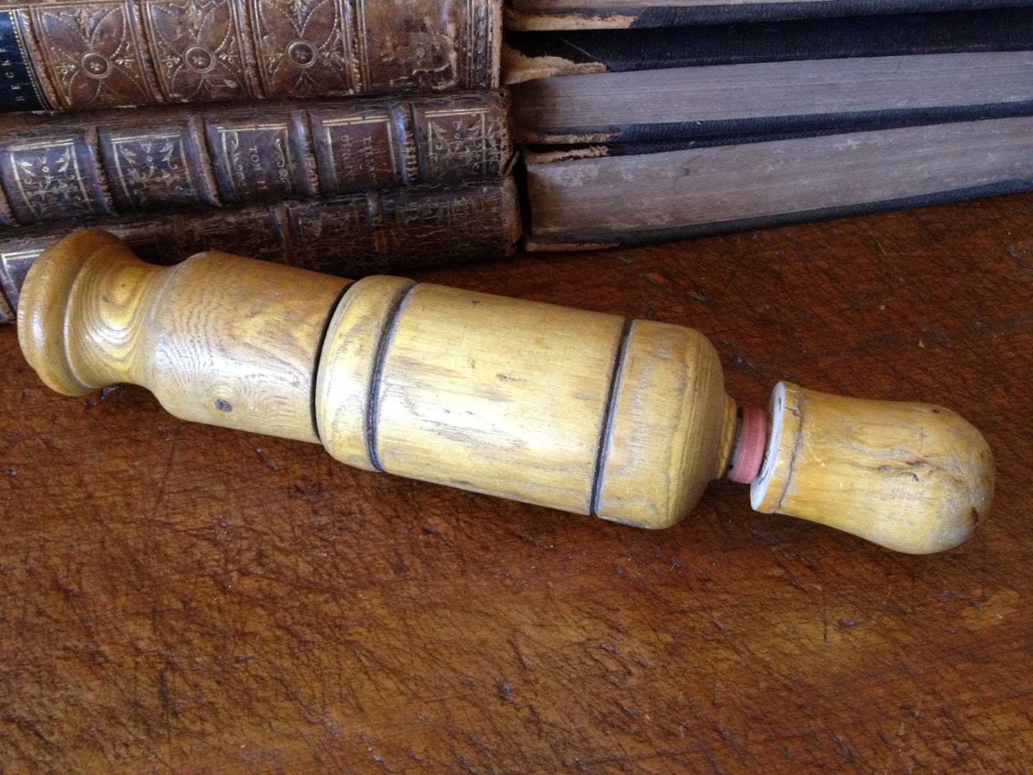 French Wine Bottle Cork Inserter Wood French Country - Etsy