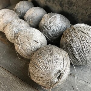 19th C French Chanvre Thread, Raw Linen Yarn, Home Hand Spun Linen ...