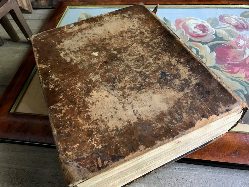 1867 French Leather Dictionary Large Size Dictionnaire - Etsy
