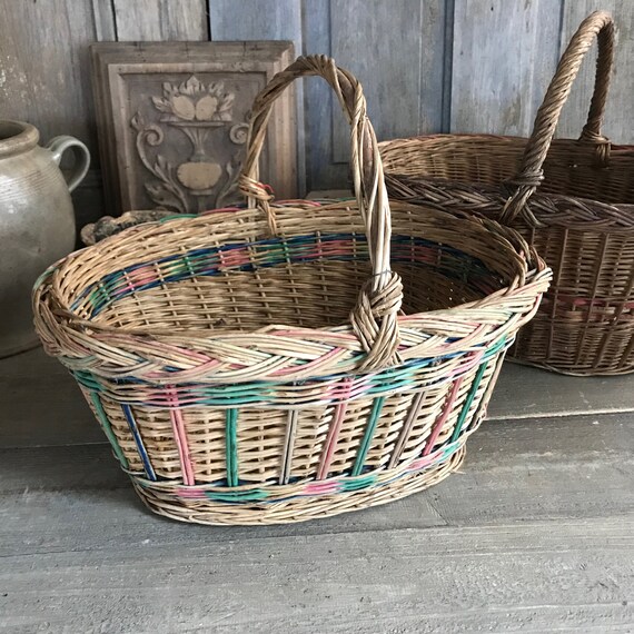 Multi-Colored Wicker Basket Home & Living Home Décor Baskets & Bowls ...