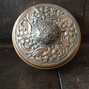 Wood Copper Trinket Snuff Box Artisan Made - Etsy