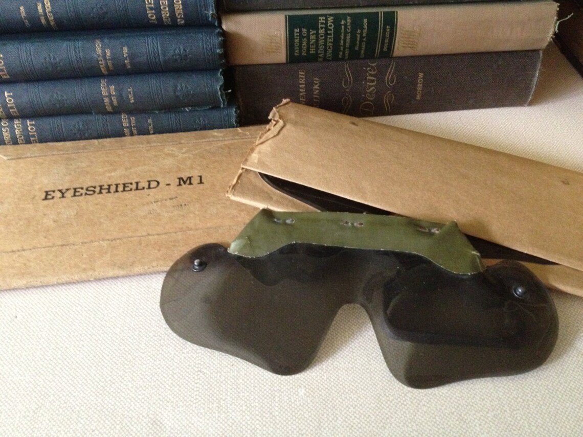 US Army WWII Tank Helmet Eye Shields Set of 3 in Original Case - Etsy