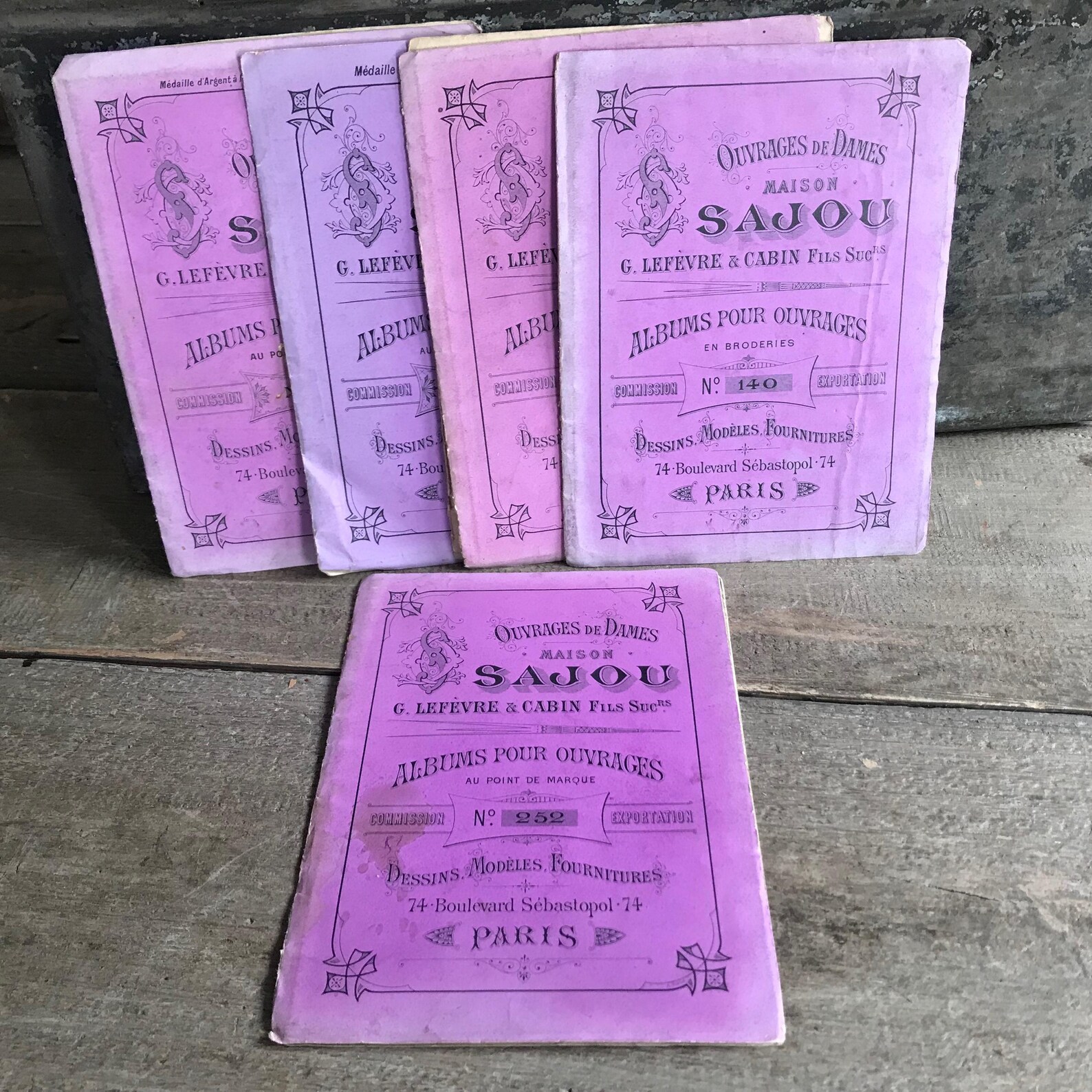 1900s French Embroidery Pattern Booklet, Paris, Maison Sajou, Broderies ...