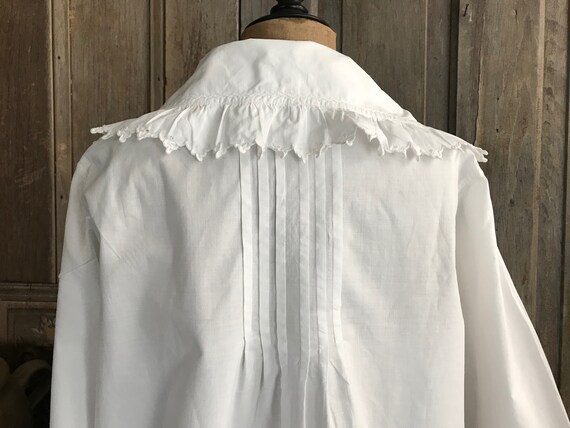 French Chemise Blouse, Ruffle Peasant Shirt, Ruffle C… - Gem