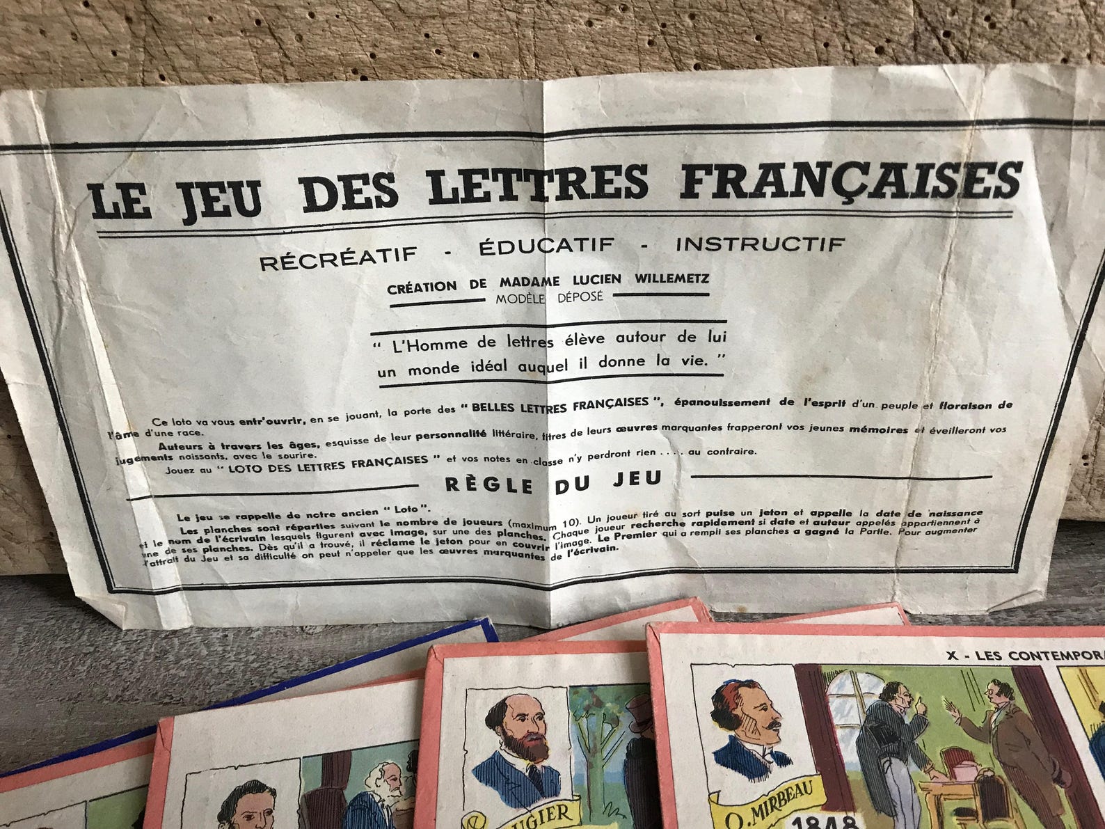 French History Game Ca 1910 Le Jeu Des Lettres Childrens | Etsy