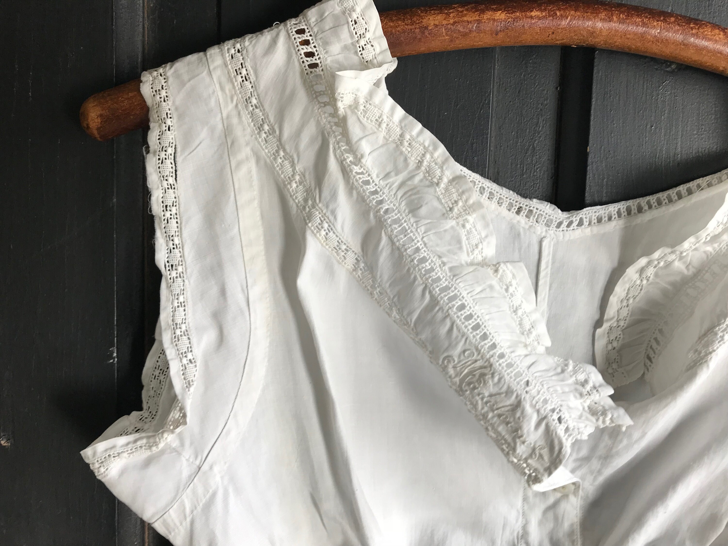 French Lace Cache Corset, Camisole, Wasp Waist, White Embroidered ...