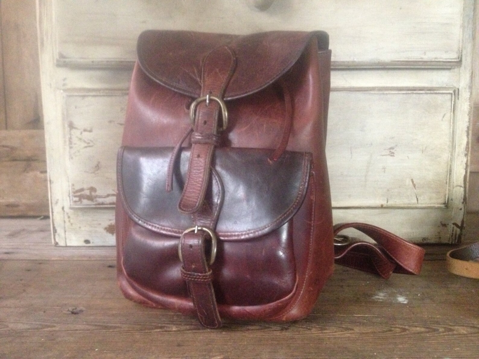 Leather Backpack Rucksack Chestnut Brown Size Large | Etsy