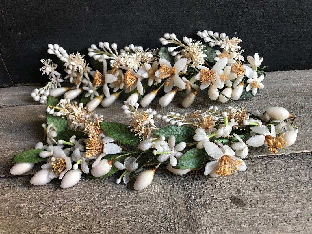 French Floral Bridal Sprays, Wedding Spray Tiara, Crown, Couronne, Wax ...