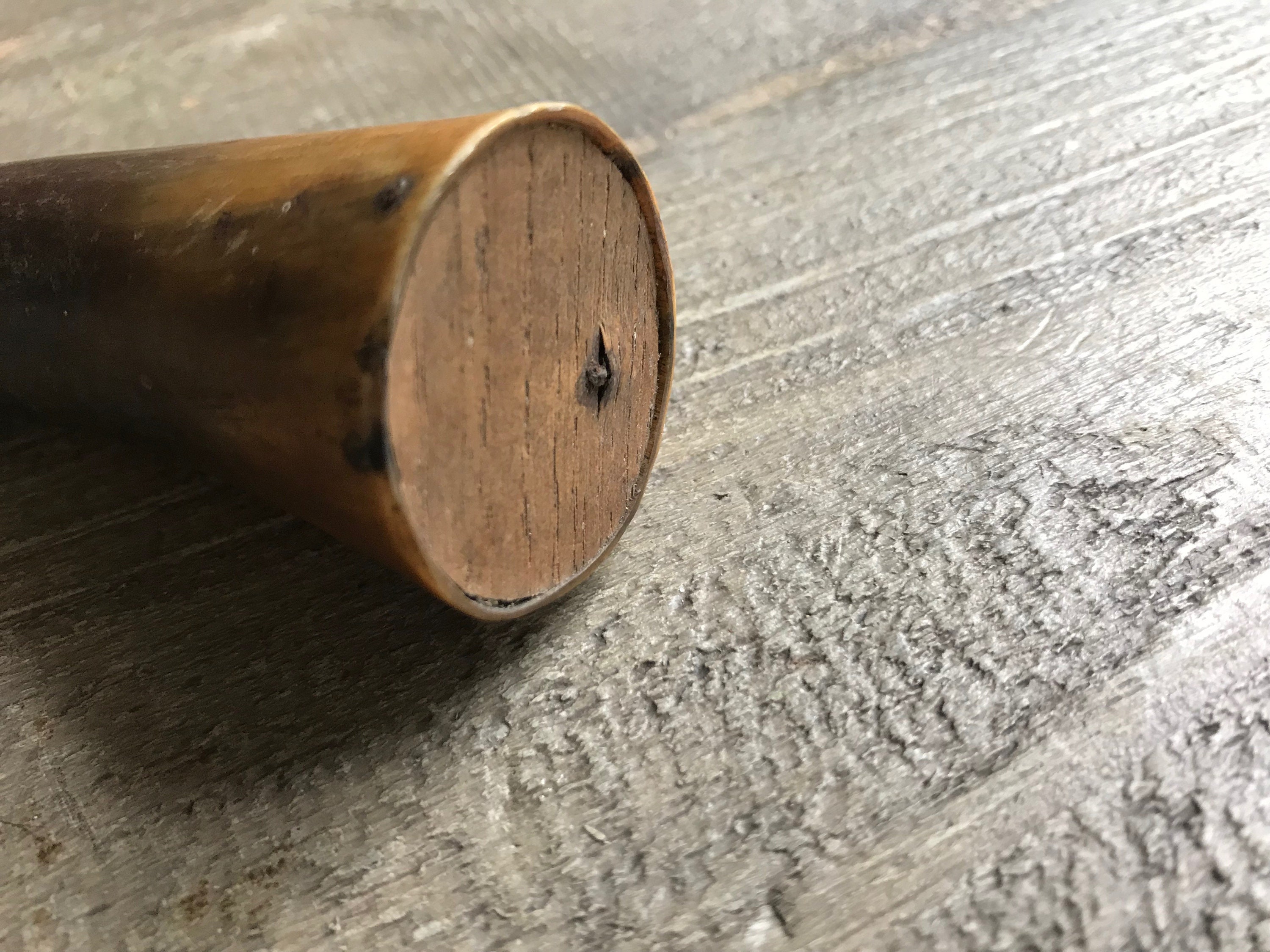 19th C French Powder Horn, Handcarved Wood Stopper, Small 5 Inch - Etsy