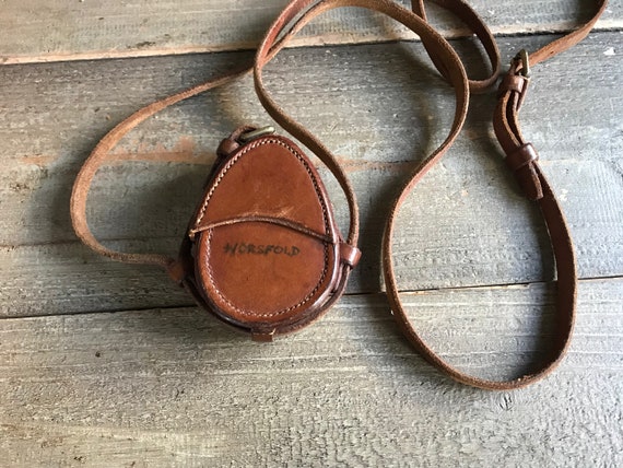 Leather Compass Case, English Military, Adjustable Le… - Gem