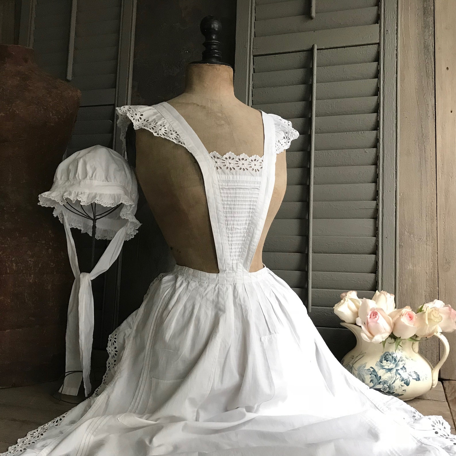 1 Antique French Maids Cap Bonnet Hat Victorian Edwardian - Etsy