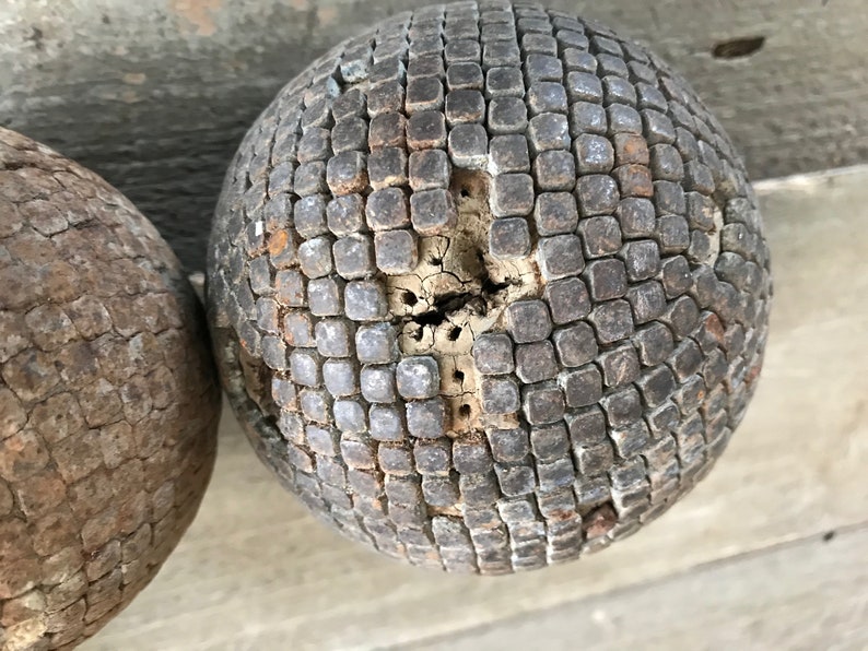 1 French Wooden Boule, Artistic Iron Decorated Design, Price for 1, 3 ...